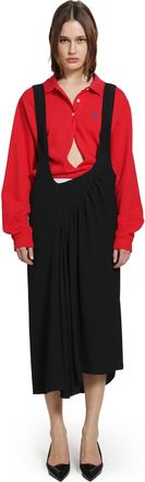 Prada Satin Sabl&eacute; Dress With Suspenders