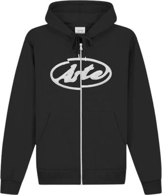 Arte Homme, Sweatshirts et sweats &agrave; capuche, Noir, Taille: M Circle Logo Zip Sweat &agrave; capuche