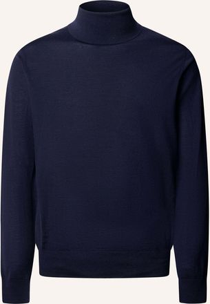 Hackett Pullover Sr Merino Roll Neck blau