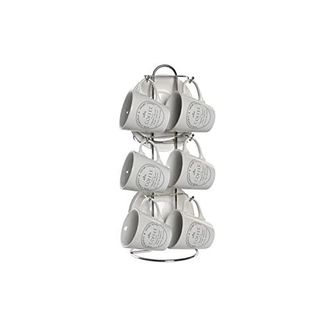 DKD Home Decor Tassen-Set mit Untertassen, Standard