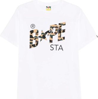 A Bathing Ape A Bathing Ape, Homme, Tops, Blanc, Taille: XL 1st Camo Sta Tee