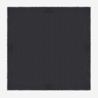 Gucci Womens Wool And Silk Gg Lam&eacute; Shawl Black Scarf Scarfs