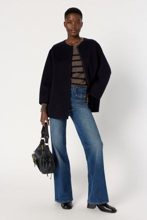 Gerard Darel Manteau ample en laine double face - MYRIAM - Marine