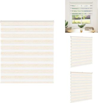 vidaXL Vidaxl - Zebrarollo Marmorbeige 135x150cm Stoffbreite 130,9 cm Polyester - Zebra-Jalousie - Zebra-Jalousien - Zebra-Rollo - Doppelrollo