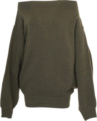 Maison Margiela Mini Robe - Femme - Pulls - Vert - Taille: 38 FR
