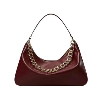 Twinset Liliane Leder Tasche Medium - - Bags - Damen - Rot - ONE SIZE