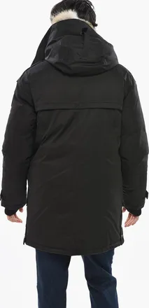 Nobis Solid-Color Utility Down Jacket YATESY with Fur Detail Nobis
