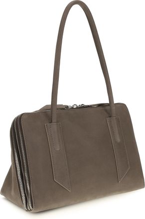 The Attico Laltra di Milano Patent Leather Shoulder Bag - Gray