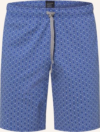 Schiesser Schlafshorts Mix+Relax blau