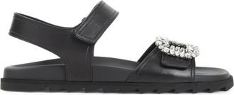 Roger Vivier Femme, Chaussures, Noir, Taille: 38 EU Slidy Viv Strass Sandal