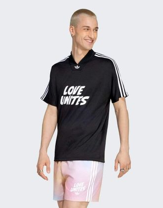 adidas Originals Love Unites - Maillot brod&eacute; - Noir