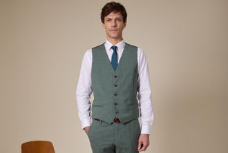 Bexley Gilet Lazare - Costume homme vert tilleul