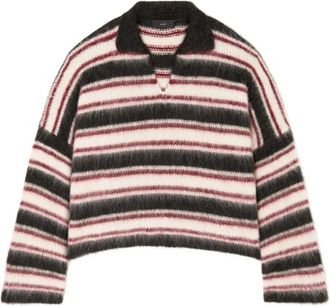 Alanui Gestreifter Grunge Pullover - Grau