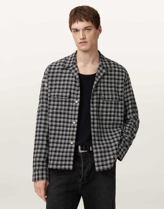 AllSaints Horton - Chemise &agrave; manches longues - Noir Salem