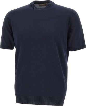 FILIPPO DE LAURENTIIS Homme, Pulls, Bleu, Taille: M Pull &agrave; Manches Courtes et Col Rond