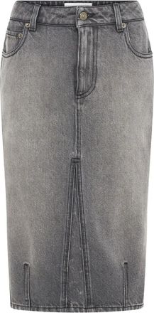 Marine Serre Knielanger Midirock - Grau