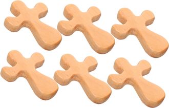 Artibetter 6 Stück Teiliges Handgefertigte Rustikale Gebetskreuze aus Robustem Holz Kleines Dekoratives Kreuz für Taufe und Religiöse Zeremonien Natürliche Holzo