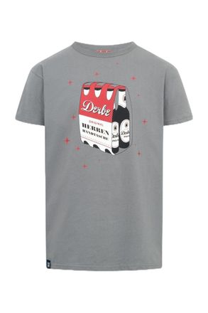 Derbe Hamburg M-04-TS-HERRENHANDTASCHE ROT-WEI&szlig; Herren T-Shirt, Gr&ouml;&szlig;e:L, Farbe:Lava Smoke