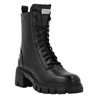 Philipp Plein Leder Low Flat Boots - - Shoes - Damen - Schwarzk - 40 EU