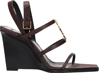 Saint Laurent Zeppe Cassandra Femmes Cuir Marron/Bronze