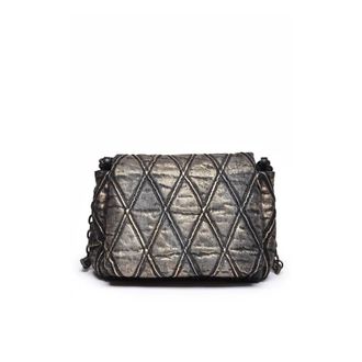 Diesel Canvas Charm Schultertasche mit Logo - - Bags - Damen - Schwarzk - ONE SIZE