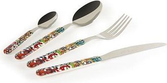 Excelsa Lissabon Besteck-Set, 16-teilig, Edelstahl, Griff aus Kunststoff