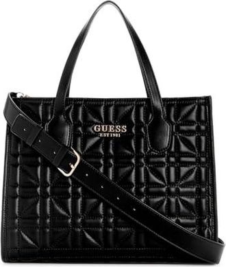 Guess Silvana 2 Compartment Tote Black, Noir, Taille unique
