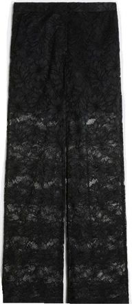 Max Mara Femme, Pantalons, Noir, Taille: 40 FR Pantalon en dentelle Rebrod&eacute;