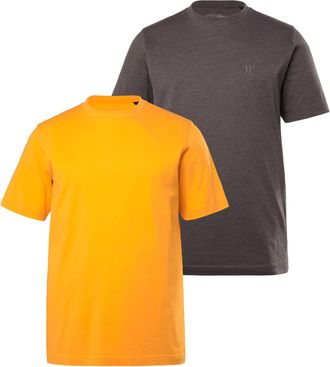 JP1880 Herren L-8XL bis 8XL, T-Shirt im Doppelpack, Basic-Shirt aus Reiner Jerseyqualit&auml;t, Rundhals, Bequeme Passform Mango 6XL 702637645-6XL
