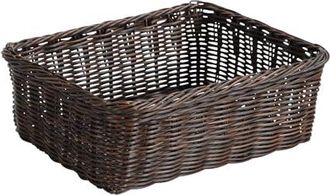 KESPER 17863 Brotkorb aus Kunststoffgeflecht, 32 x 26 x 11 cm, braun-schwarz