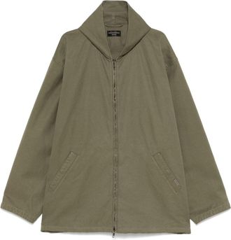 Balenciaga Kapuzenjacke mit Rei&szlig;verschluss - Gr&uuml;n