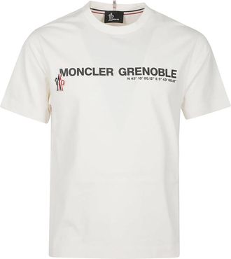 Moncler Homme, Tops, Blanc, Taille: S Logo T-Shirt