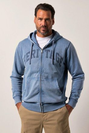 JP1880 Fleecejacke Sweatjacke K&auml;ngurutasche Vintage Look