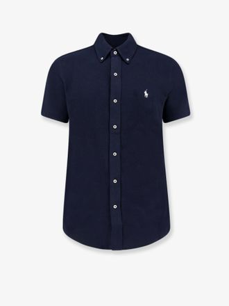Ralph Lauren Cotton shirt with front embroidered logo - POLO RALPH LAUREN - gender_Man