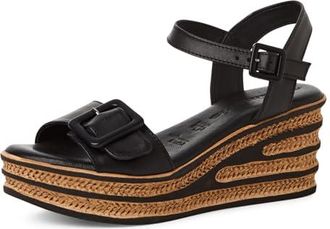 Tamaris Femme Damen 1-28310-44 Sandale cale, Noir, 37 EU