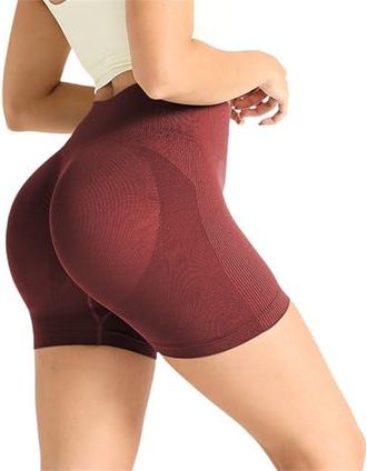 Generic Short dentraînement Scrunch pour femme - Coupe ajustée - Sans couture - Pantalon de motard - Taille haute - Yoga - Legging sexy - Coupe ajustée - Shor