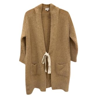 Claudie Pierlot Beige Knit Tie Front Cardign Size S