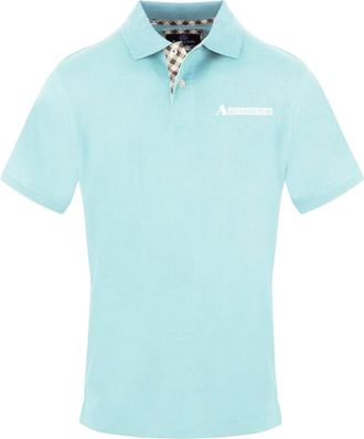 Aquascutum Poloshirt f&uuml;r Herren, Mit Kragen, Piqu&eacute; (Himmelblau Gewaschen)