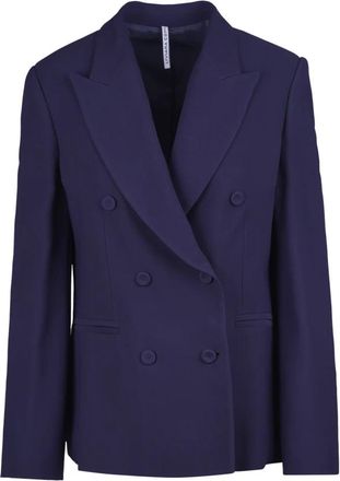 Liviana Conti Femme, Vestes, Bleu, Taille: 42 FR Giacca Roger doppiopetto