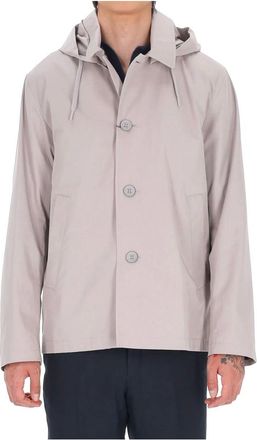 Herno Homme, Vestes, Gris, Taille: XL Giubbino Rain Coat Linea Officina Tessile