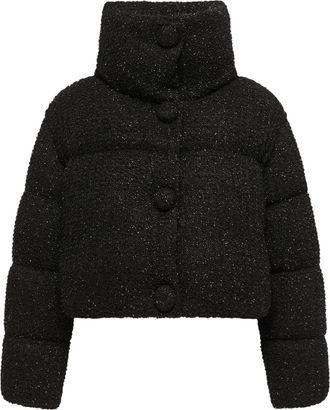 Moncler Moncler Doudoune Courte En Teddy Alm&eacute;e, Femme, Noir, Taille: 00