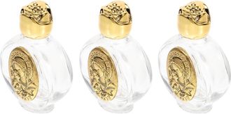 Hemobllo 3 St&uuml;ck Kleine Glas Weihwasserflaschen mit Reliefverzierung Wiederbef&uuml;llbare Segensflaschen f&uuml;r Taufe und Religi&ouml;se Geschenke Dicht Schlie&szlig;end Handlic