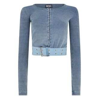 Diesel Cropped Top - - Tops - Damen - Blau - 2XS