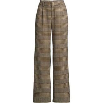 Lands End Weite Hose aus geb&uuml;rstetem Flanell, Damen, Gr&ouml;&szlig;e:44 regular, Braun, Viskose/Polyester-Mischung, by Lands End