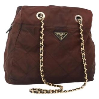 Prada Sac bandouli&egrave;re Vintage en nylon Pre-owned - Femme - Pre-owned - Brun - Taille: ONE Size