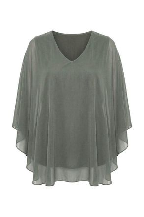 Miamoda Longbluse Meshbluse weite Passform Muster R&uuml;ckenschlitz