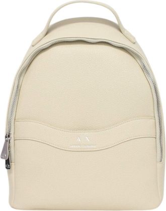 A|X Armani Exchange Womens Essential, wave, zip closure Backpack White One size
