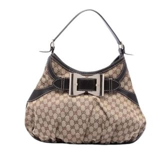 Gucci Pre-owned Sac Hobo en Toile - Femme - Pre-owned - Beige - Taille: ONE Size