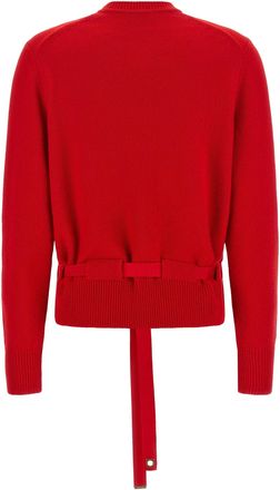 Ferragamo Belted Cashmere Cardigan - Red