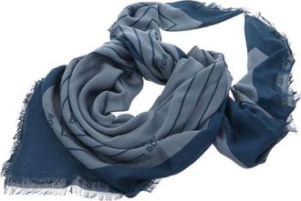 BOSS Laik Scarf 120X120 Open Blue
